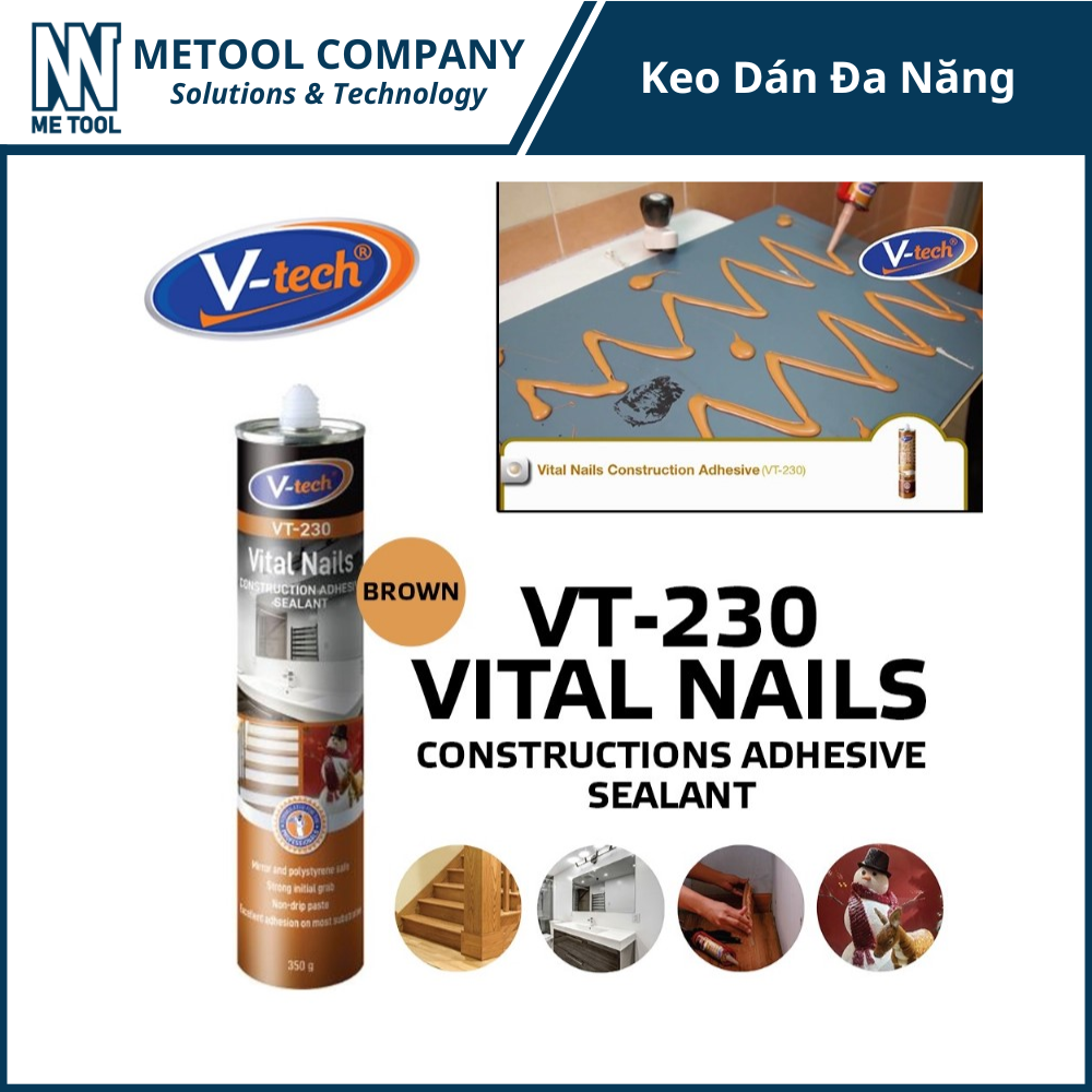 Keo thi công xây dựng V-tech - Keo dán công nghiệp Metool